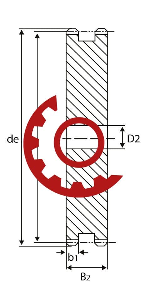 16B Duplex 32 Tooth Pilot Bore Platewheel | Belting Online