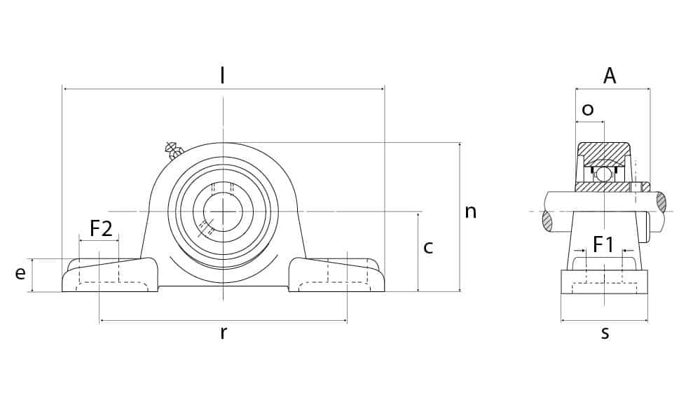Driveflex UCP 208 Bearing Housing With 40MM Bore | Belting Online