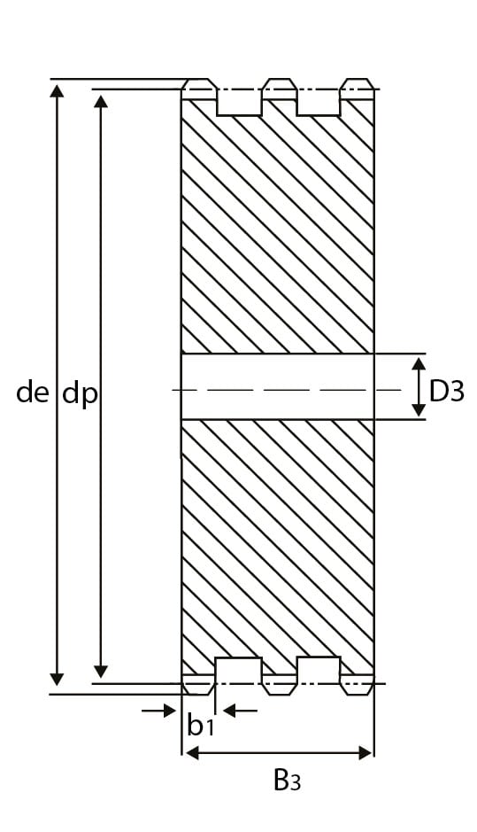 12B Triplex 21 Tooth Pilot Bore Platewheel | Belting Online