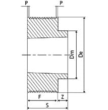 95J8 Taper Bore Polyvee Pulley To Suit 1610 Bush | Belting Online