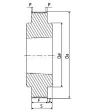 180J16 Taper Bore Polyvee Pulley To Suit 2517 Bush | Belting Online