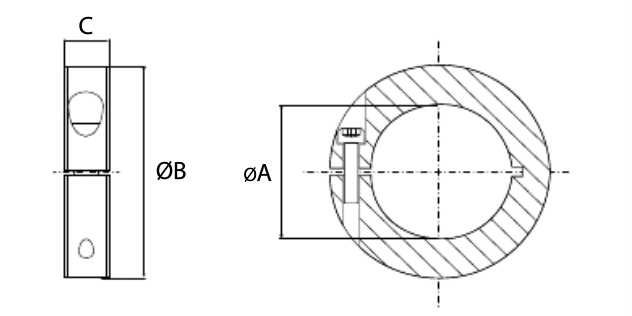 Stainless Steel 20MM Single Split Collar | Belting Online