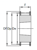 40-8M-30F Taper Bore HTD Pulley To Suit 1615 Bush | Belting Online